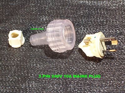 3 PIN REWIRE-ABLE BACK ENTRY PLUG 240 V -10 A - NEW – arouratools