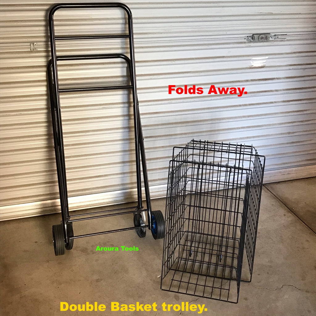 Frame only - Double basket trolley frame with wheels only - no baskets ...